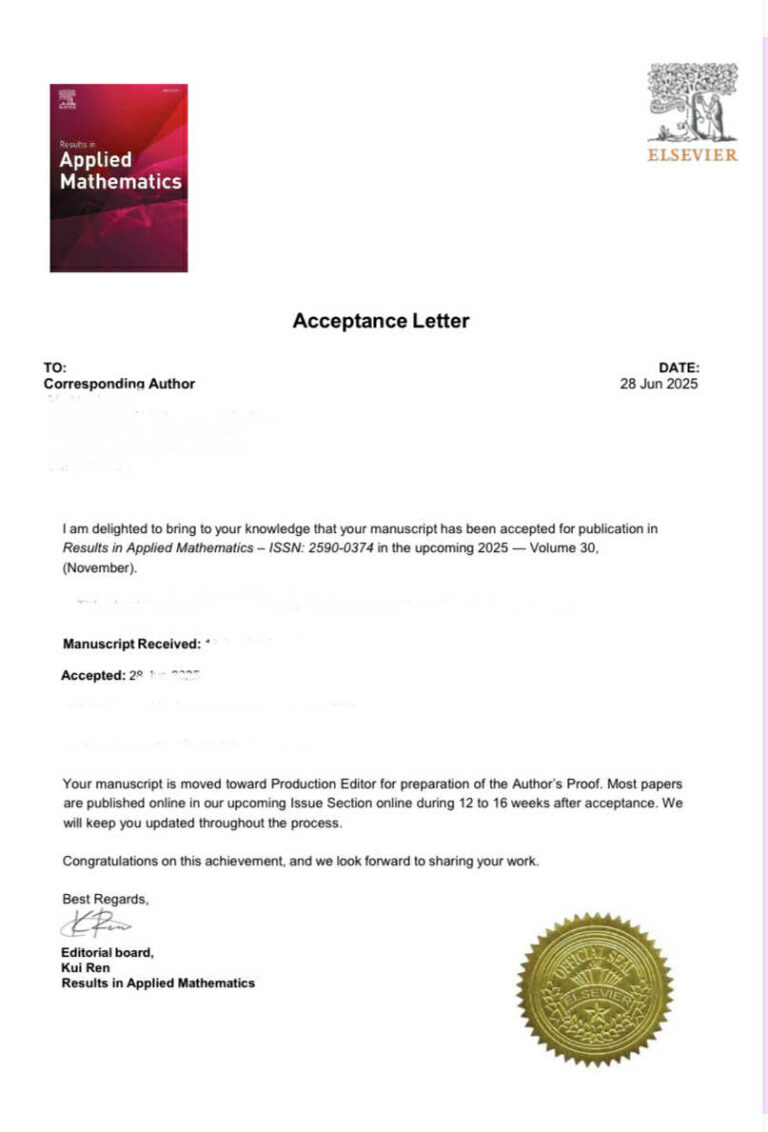 Fake acceptance letter_Applied Mathematics – Retraction Watch