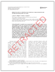 Journal retracts study linking hepatitis vaccine to autism that was ...
